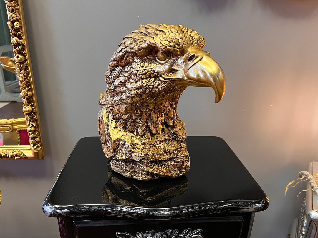 Majestic Eagle Head Statue: Eclectic Home Decor (11.81 Inch) - Etsy