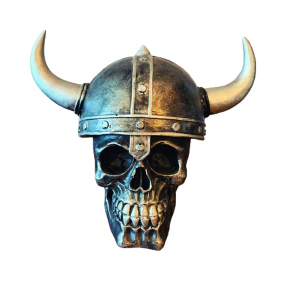 Decorative Viking Skull Silver Helmet Figured | Etsy