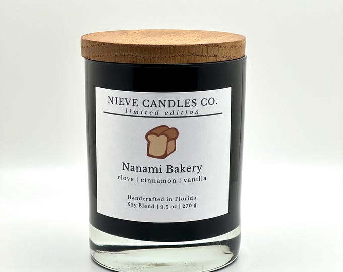 Nanami Bakery | Limited Edition | 9.5 Oz Candle | Bakery Scent | Strong ...