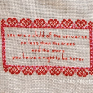 Desiderata Cross Stitch Pattern, PDF Instant Download, Max Ehrmann Poem ...