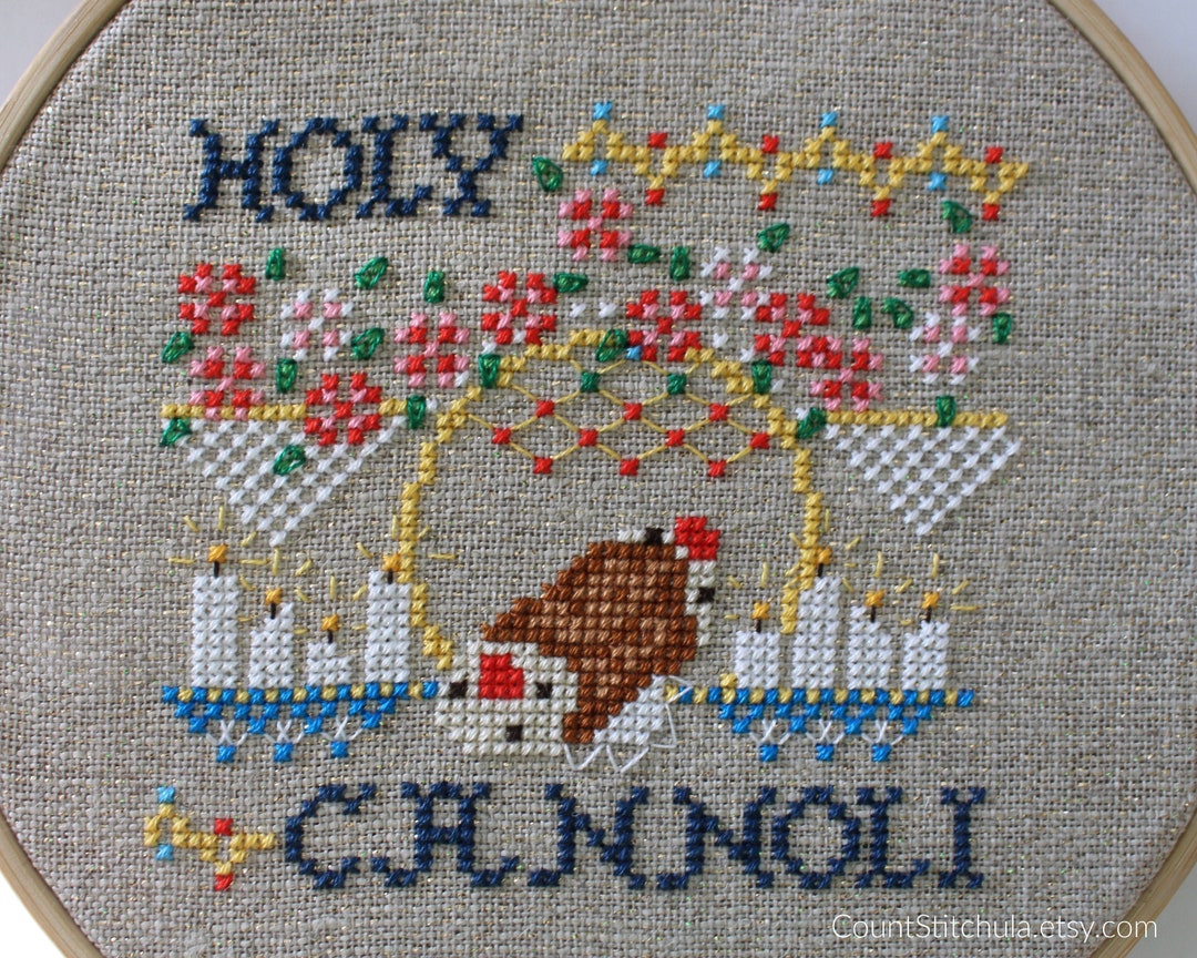 Holy Cannoli, PDF Pattern, Counted Cross Stitch, Digital Download ...