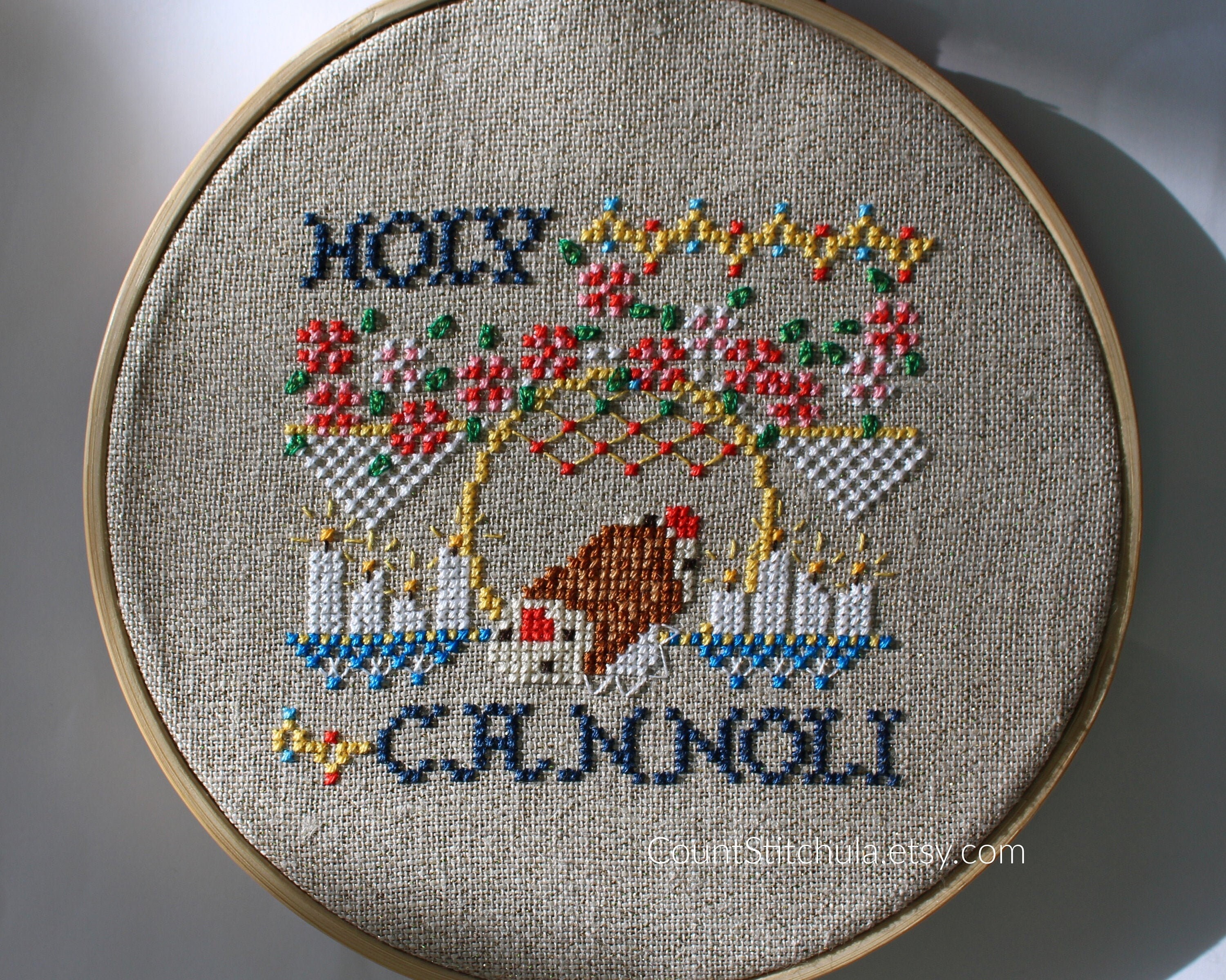 Holy Cannoli, PDF Pattern, Counted Cross Stitch, Digital Download ...