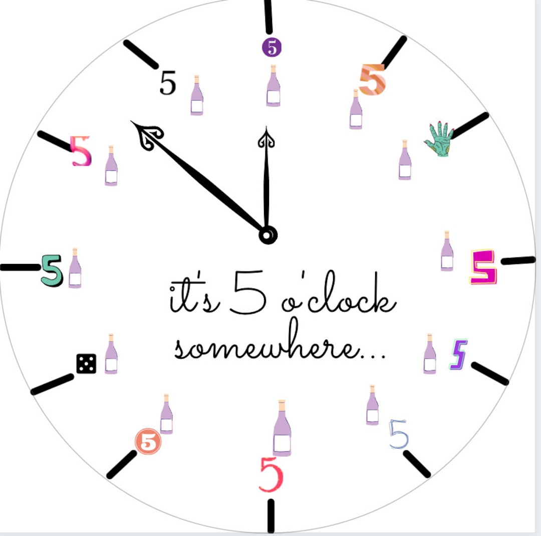 It's 5 O'clock Somewhere Sticker - Etsy