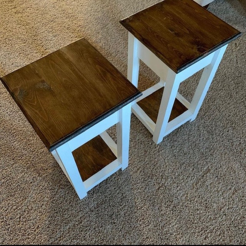 Farmhouse End Table - Etsy
