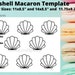 Seashell Macaron Template - Etsy
