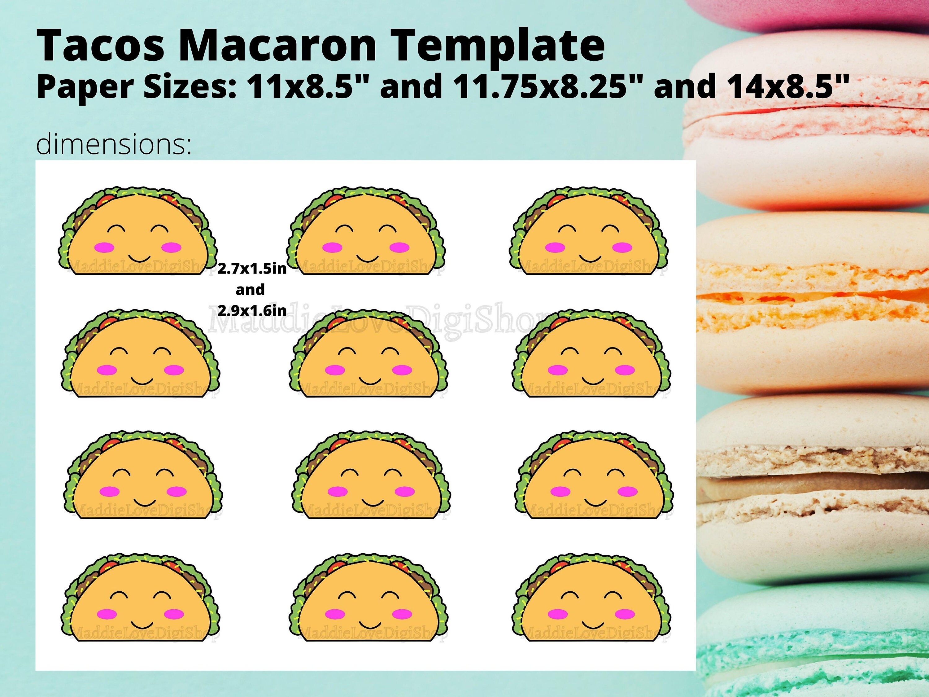Plantilla De Macarrones Para Imprimir