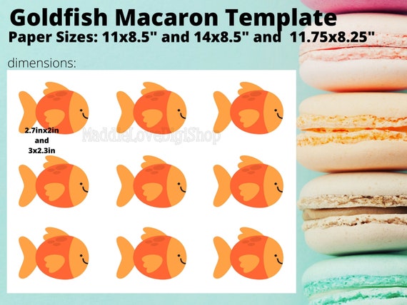 Goldfish Sea Animals Sea Creatures Fish Summer Macaron | Etsy