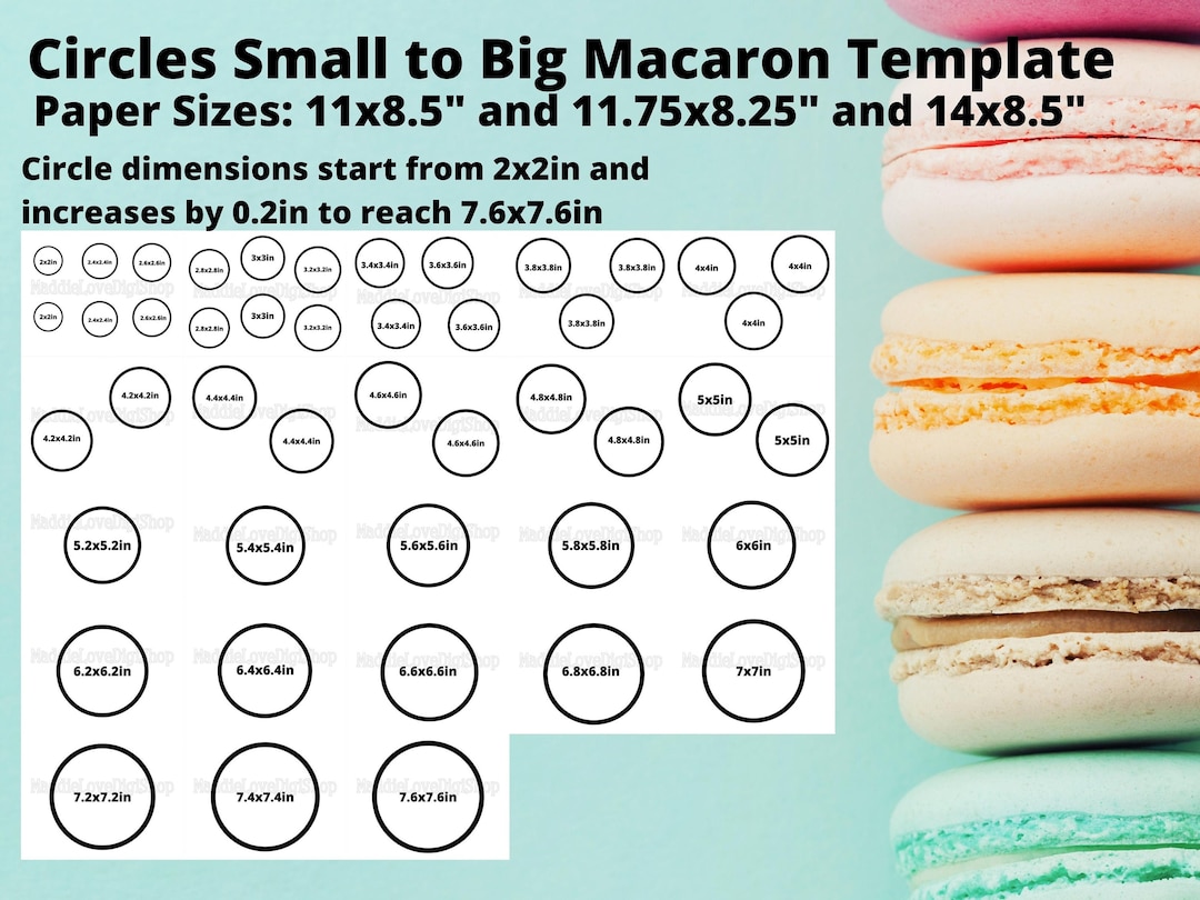 Circles Small to Big Macaron Template | Ideal for Macaron Cakes and ...