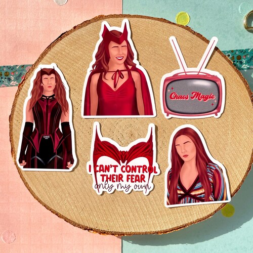 The Scarlet Witch Sticker Wandavision Sticker Wanda Maximoff - Etsy