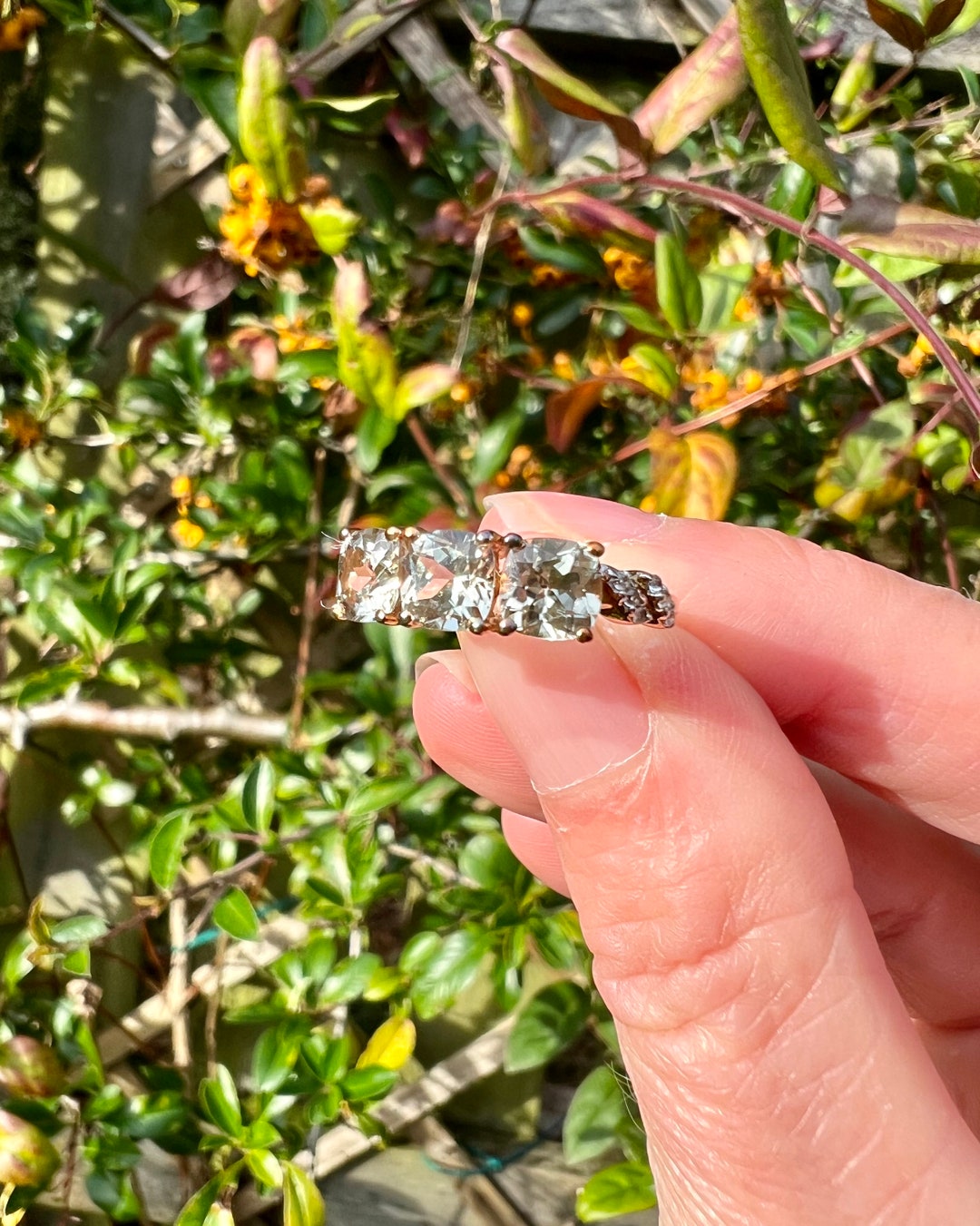 9ct Solid Gold 1.5ct Sinhalite & Zircon Ring Size L, US 6, EU 51 - Etsy