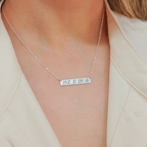 Aurebesh Language Personalized Bar Necklace * Mando'a Language Custom ...