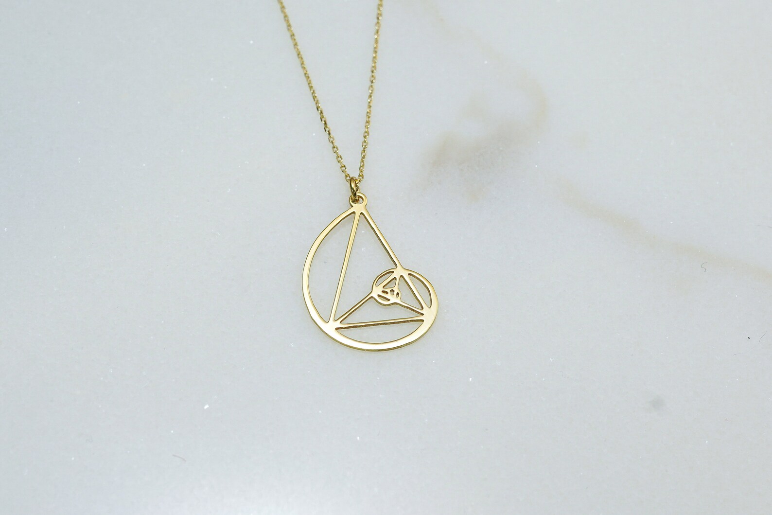 Gold Fibonacci Necklace * Dainty Golden Ratio Necklace * Golden ...