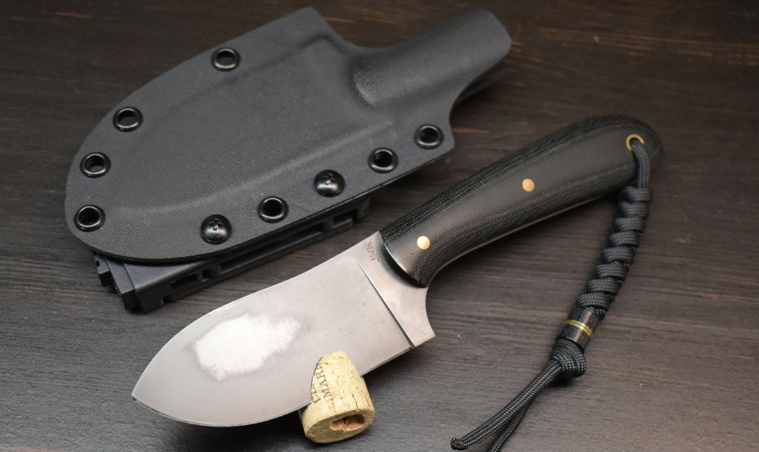 Bushcraft Knife 1084 High Carbon Steel With Visible Hamon Micarta ...