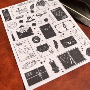 Witchy Mail Sticker Sheet, Goth Letter Stickers, Witchcraft Bullet ...