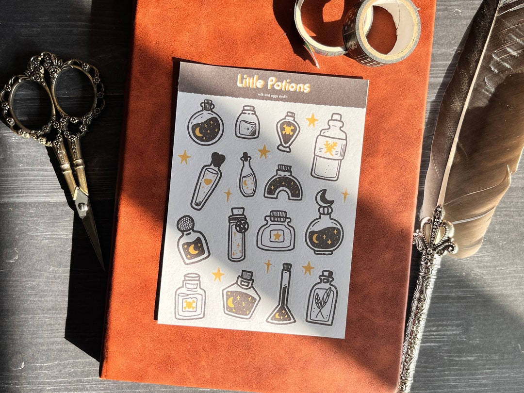 Magic Witch Potion Sticker Sheet, Mystic Bullet Journal Stickers ...