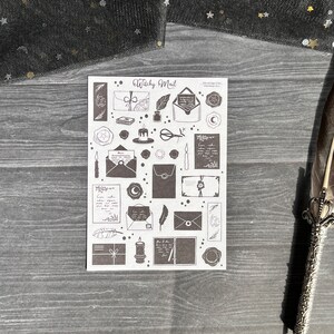 Witchy Mail Sticker Sheet, Goth Letter Stickers, Witchcraft Bullet ...