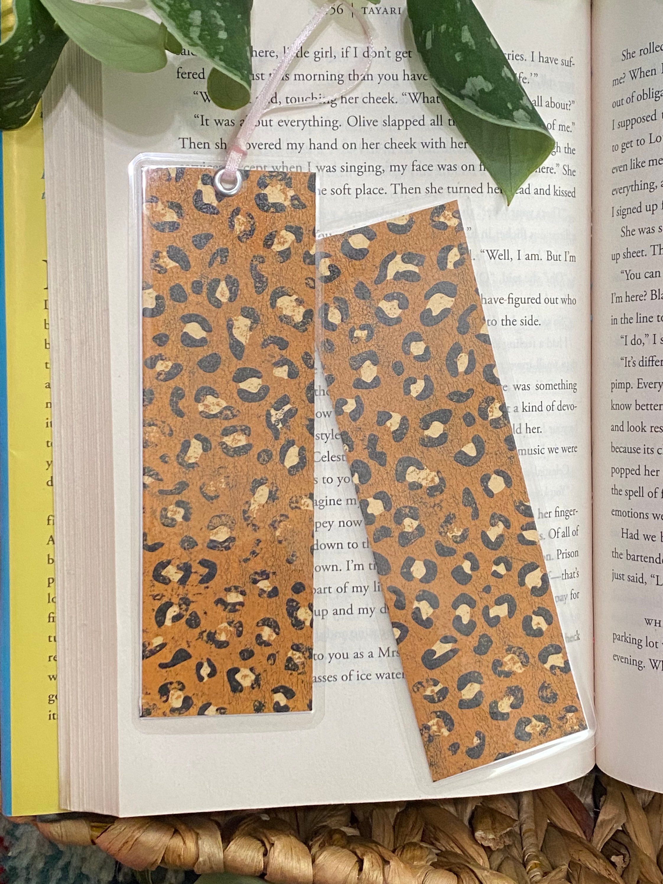 Cheetah tiger panther and snake laminated bookmark with | Etsy