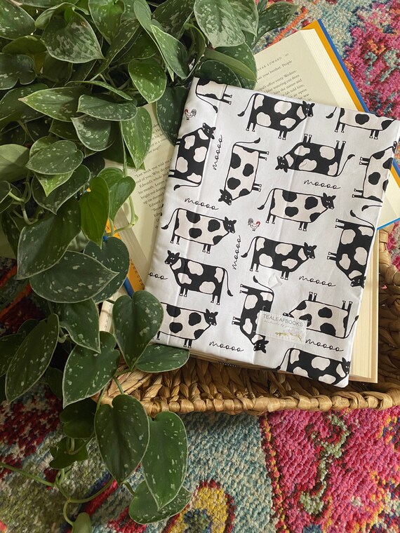 Cow Booksleeve Farmhouse Print Booksleeve | Etsy