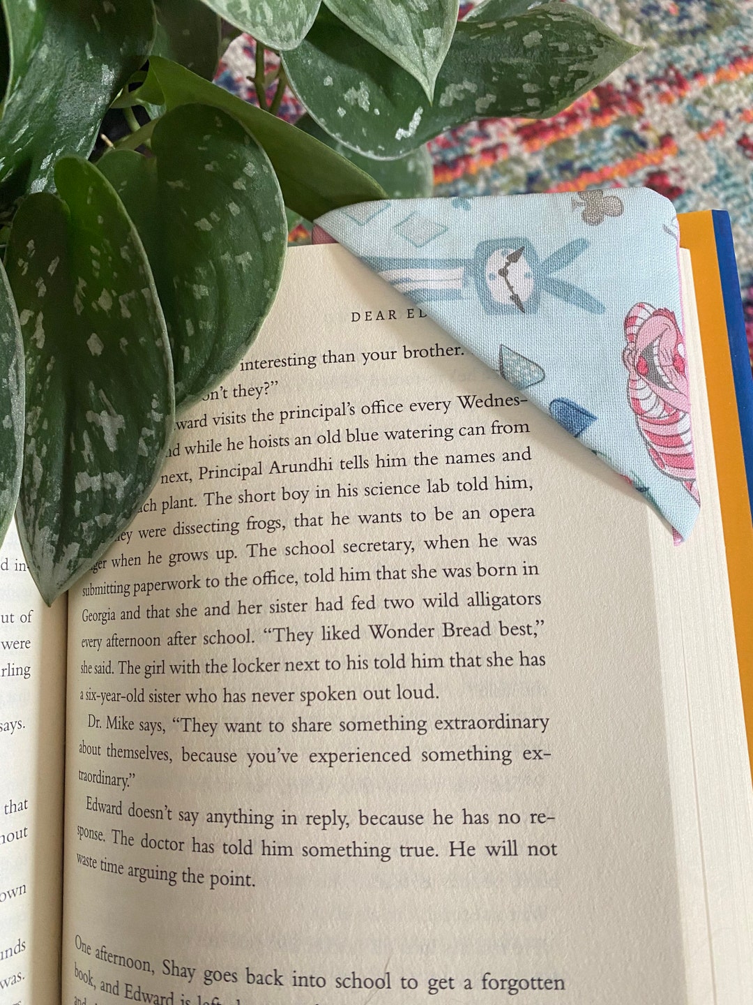 Alice in Wonderland Fabric Corner Bookmark - Etsy