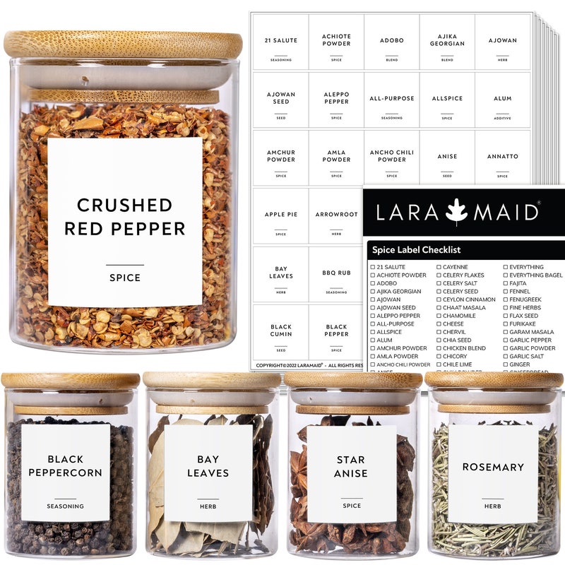 Minimalist Spice Labels - Etsy