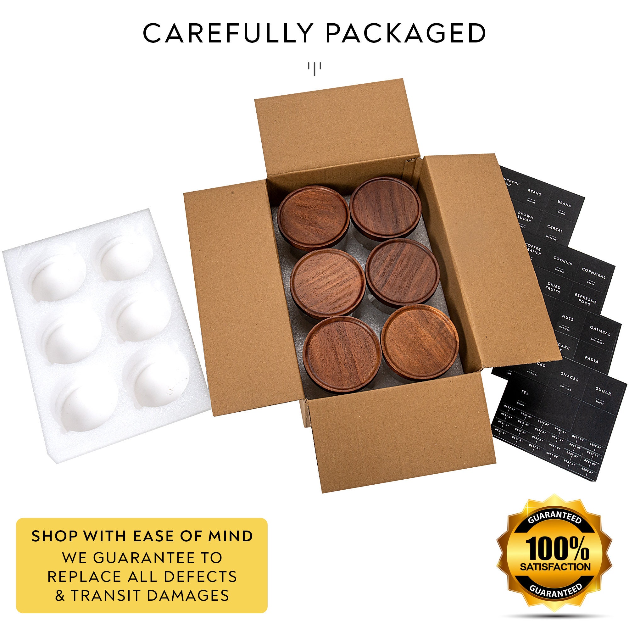 Round Extra-large Glass Jars Set Round Pantry Jars With - Etsy