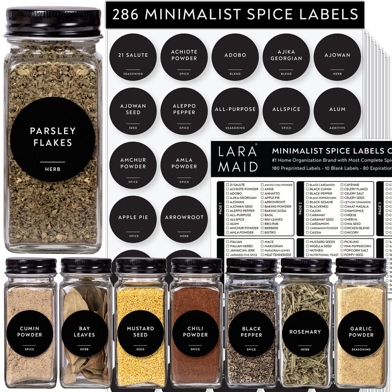 Round Spice Labels - Etsy