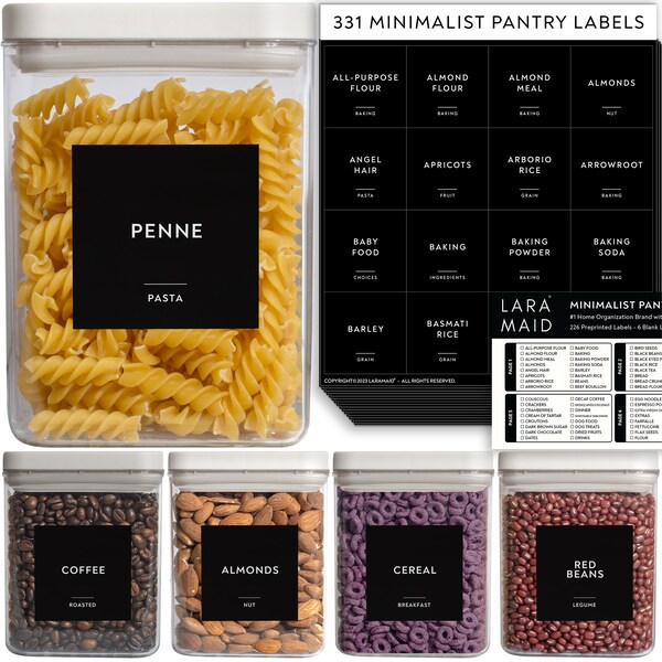 Vinyl Pantry Labels - Etsy