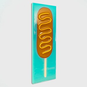 CORN DOG ART - Funky Food Art - Wall Decor - Quirky Wall Art - Faux ...