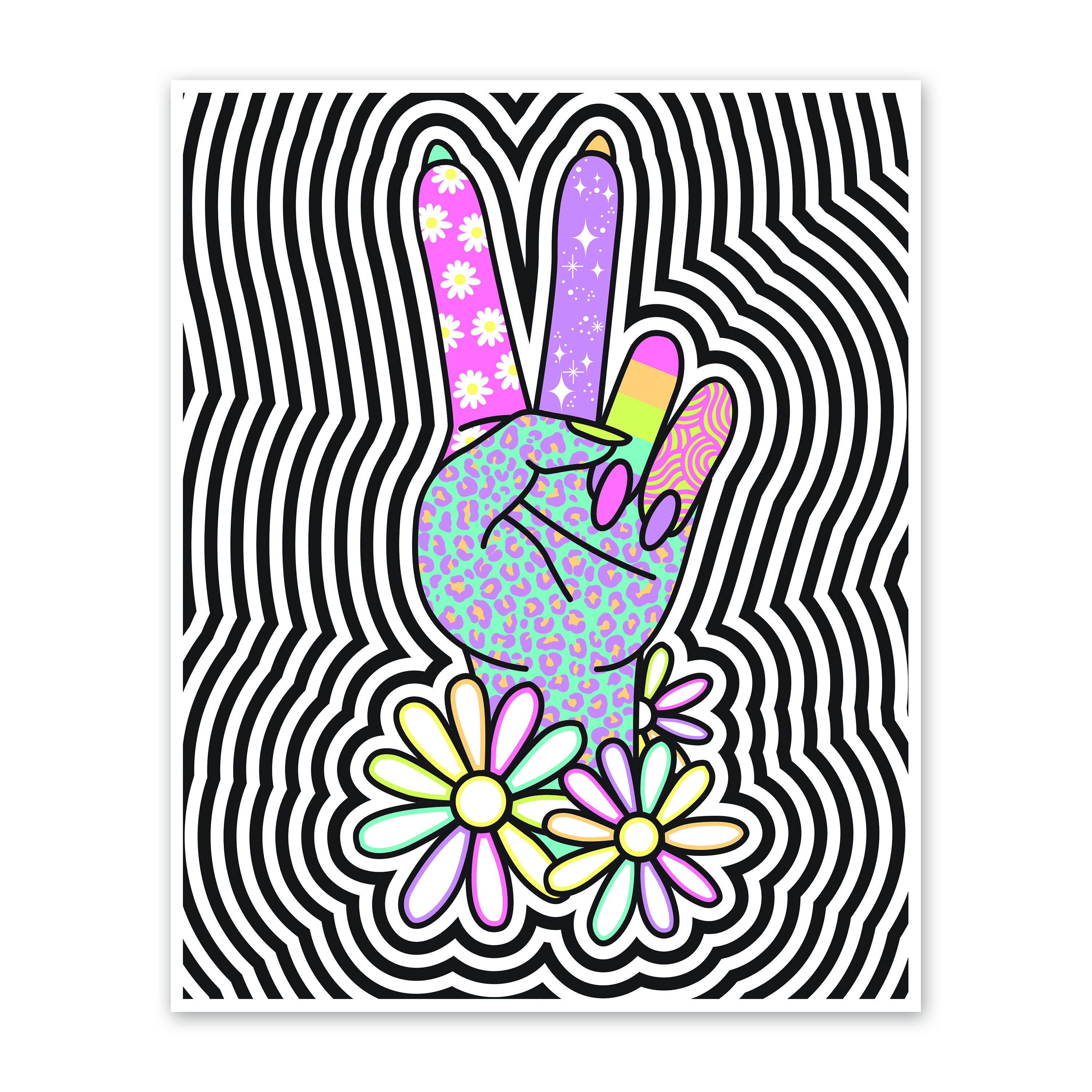 Peace Sign Hand 8x10 ART PRINT Wall art poster | Etsy