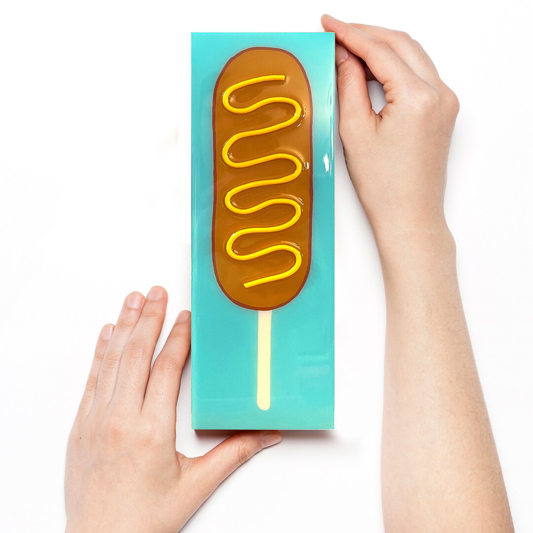 CORN DOG ART Funky Food Art Wall Decor Quirky Wall Art - Etsy