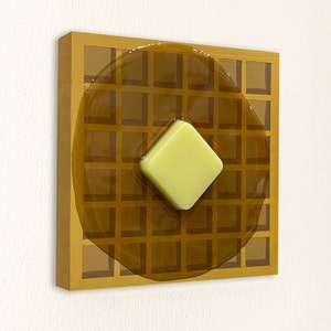 3D MINI WAFFLE / Resin Wall Art / Quirky Decor / Room Decor / Kitchen ...
