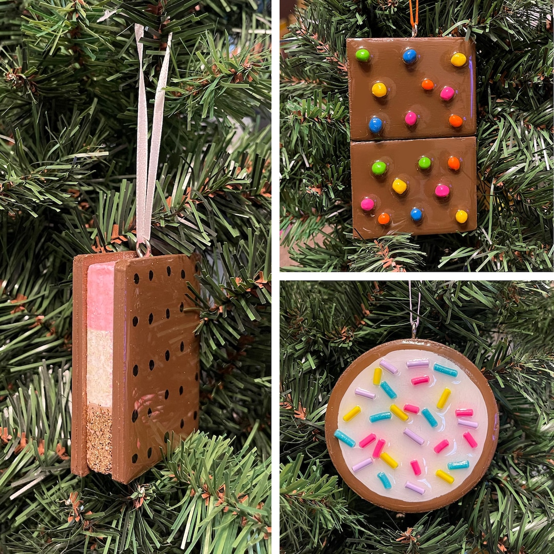 ORNAMENT BUNDLE - Chocolate Treats - 3 Pack - Novelty Christmas Decor ...