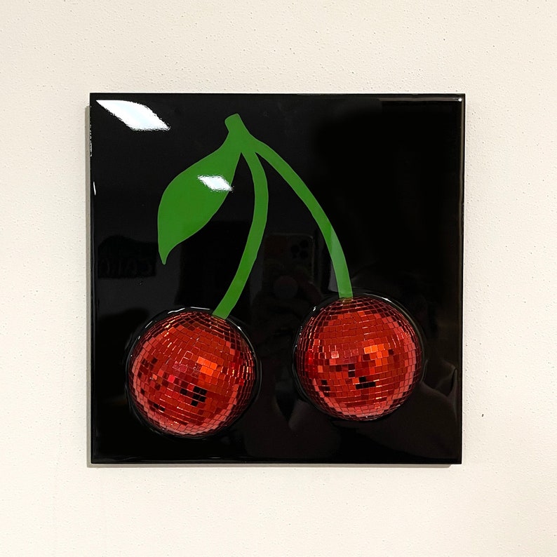 DISCO CHERRIES - 3D Wall Art - Pop Art Wall Decor - Cherry Artwork ...