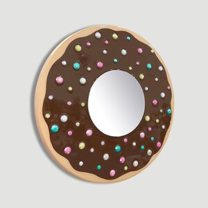 DONUT MIRROR With GEM Sprinkles - Wall Pop Art / 12 X 12 in Resin Wall ...