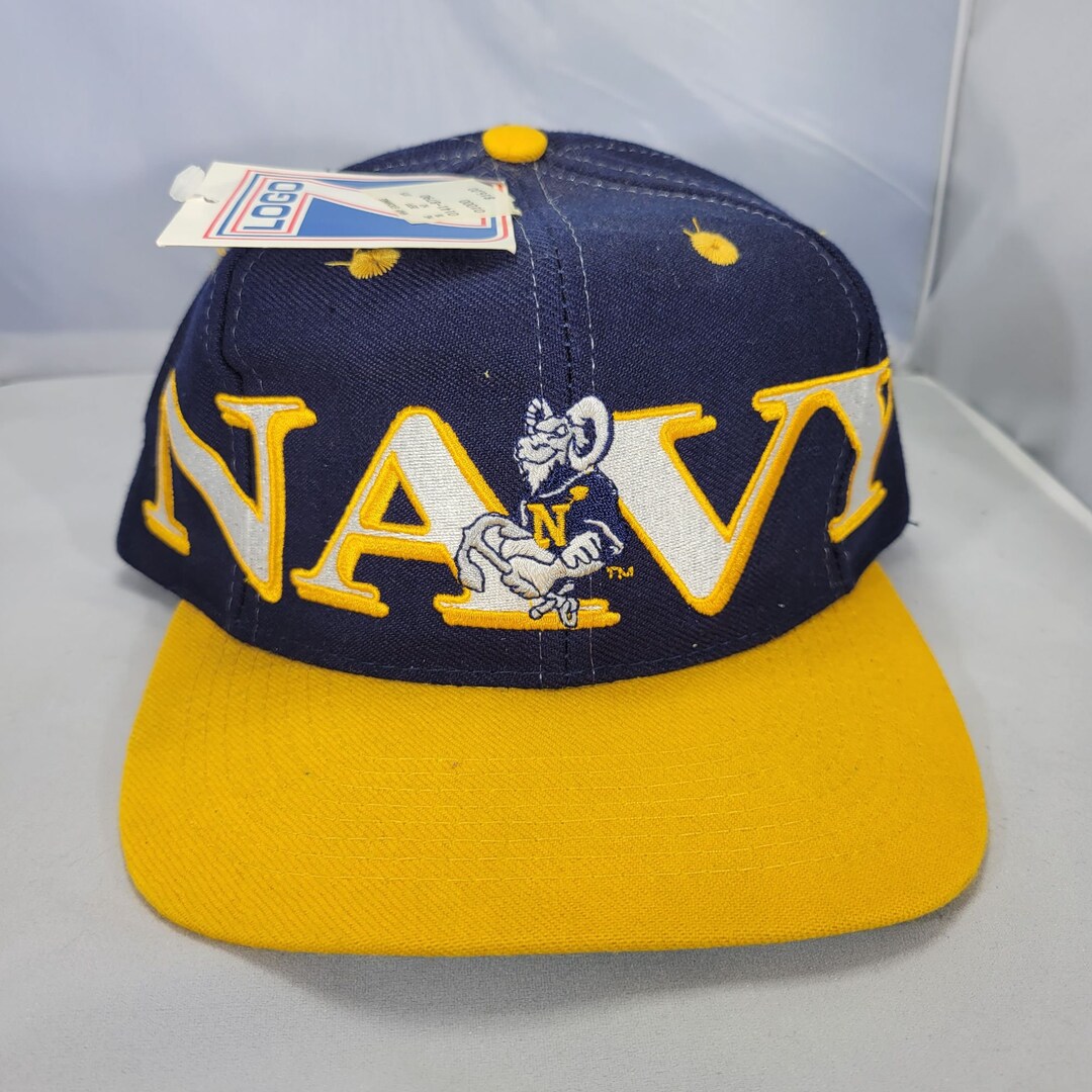 NWT Vintage 90s Logo 7 Navy Midshipmen Snapback Hat Cap - Etsy