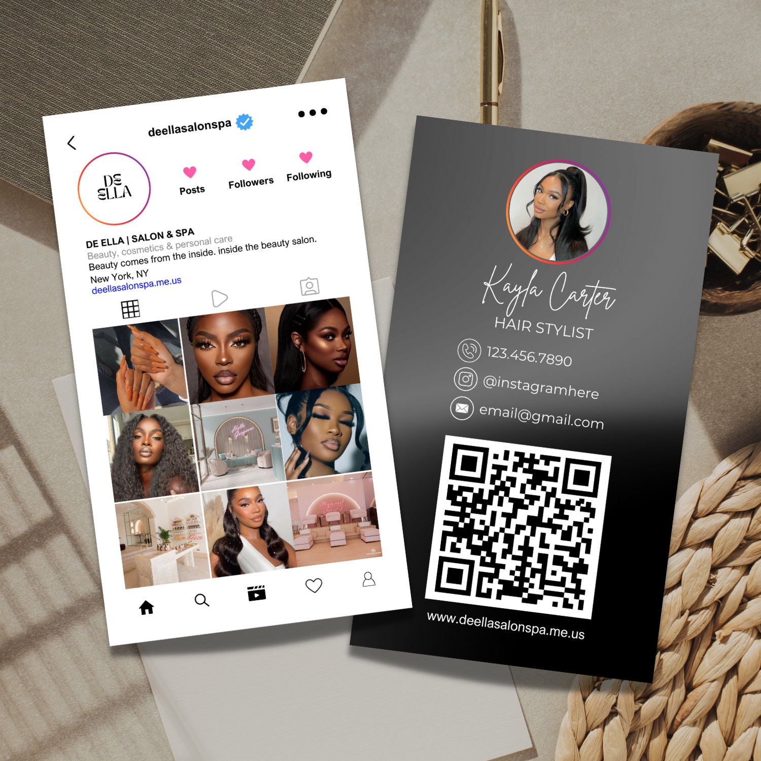 2024 Instagram Business Card IG Business Card Lash Tech Business Card QR Code Business Card ...