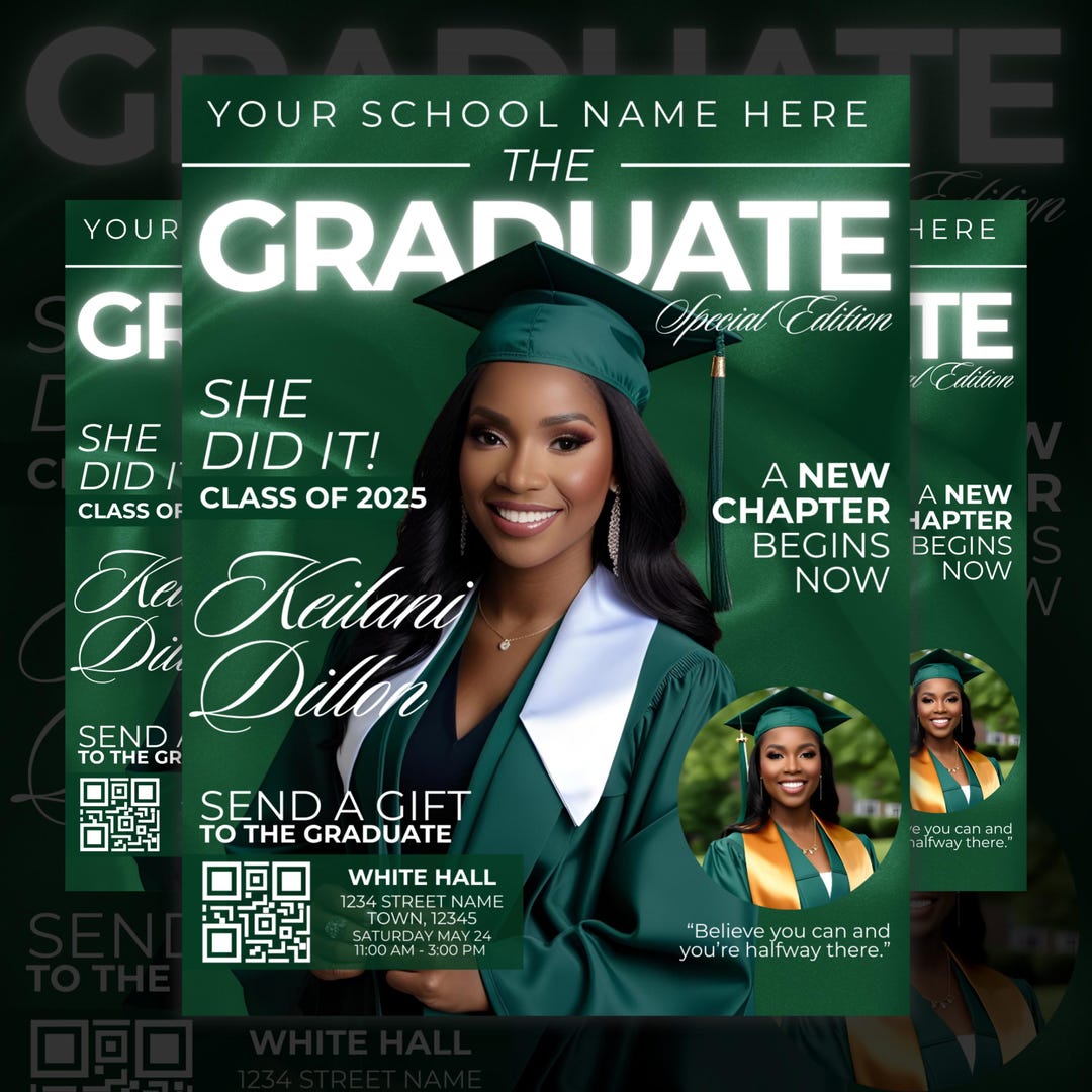 Graduation Magazine Design Template Bundle, Senior Class of 2026 ...