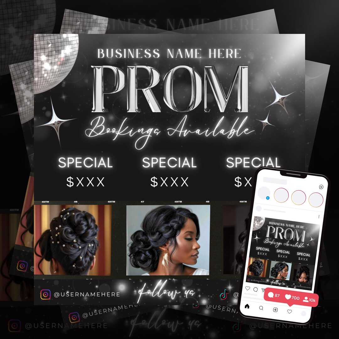 Editable Prom Booking Flyer Prom Promotional Flyer Prom Flyer Prom ...