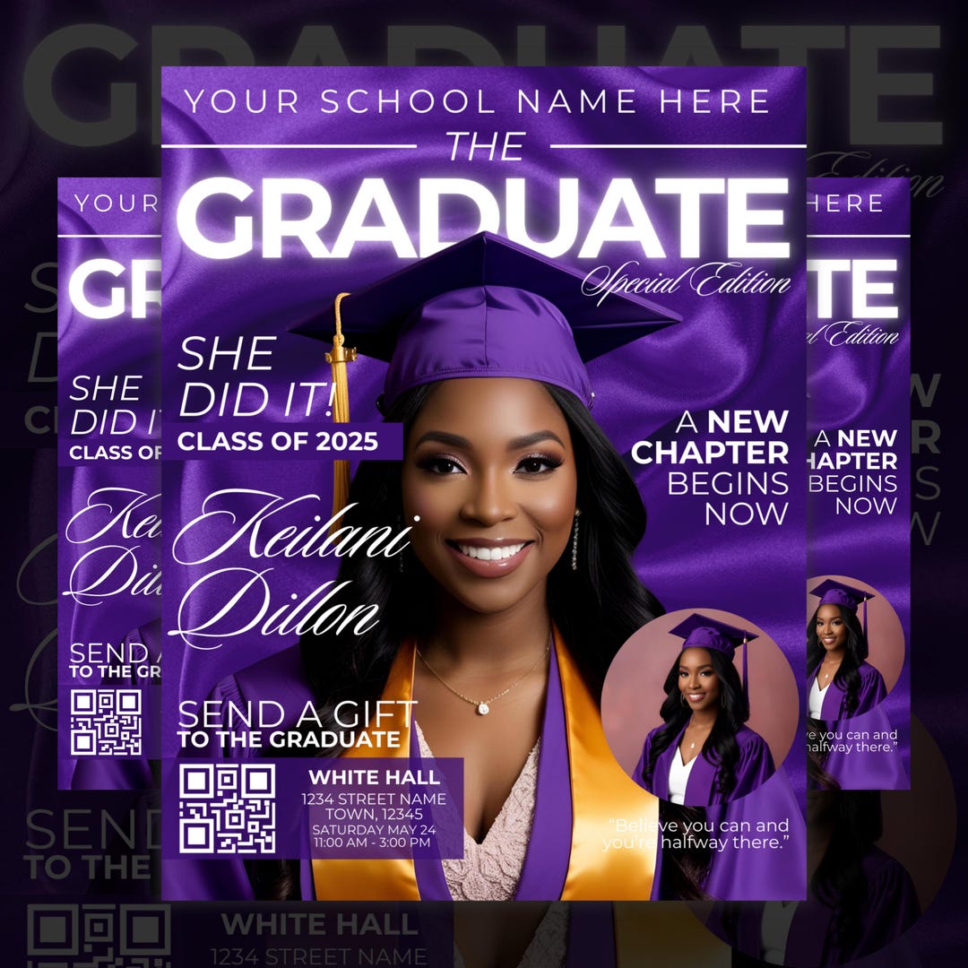 Graduation Magazine Design Template Bundle, Senior Class of 2026 ...