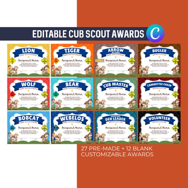 Cub Scout Printables - Etsy