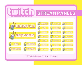 Twitch Boba Panels - Etsy