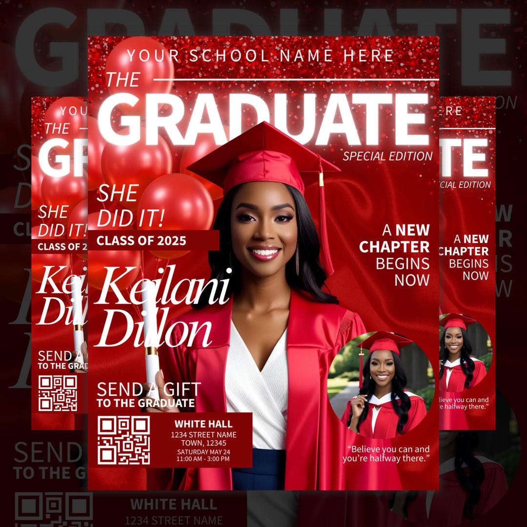 Graduation Magazine Design Template Bundle, Senior Class of 2026 ...