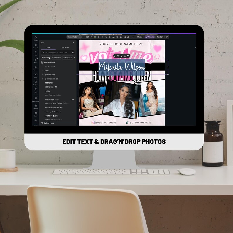 Homecoming Queen/king Campaign Flyer Template Customizable Canva Design ...