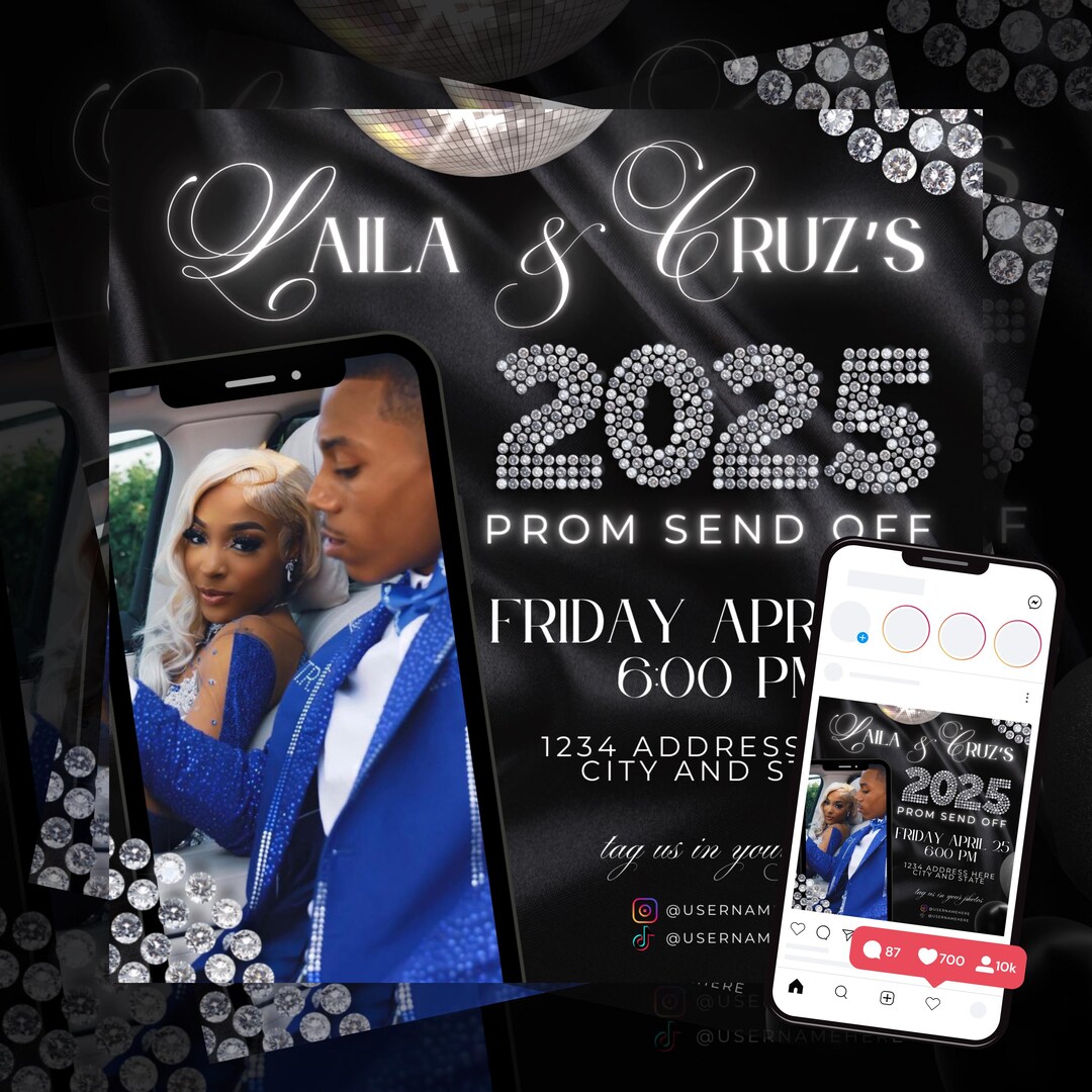 DIY Editable Prom Send off Flyer Prom Invitation Flyer Prom Flyer Prom ...