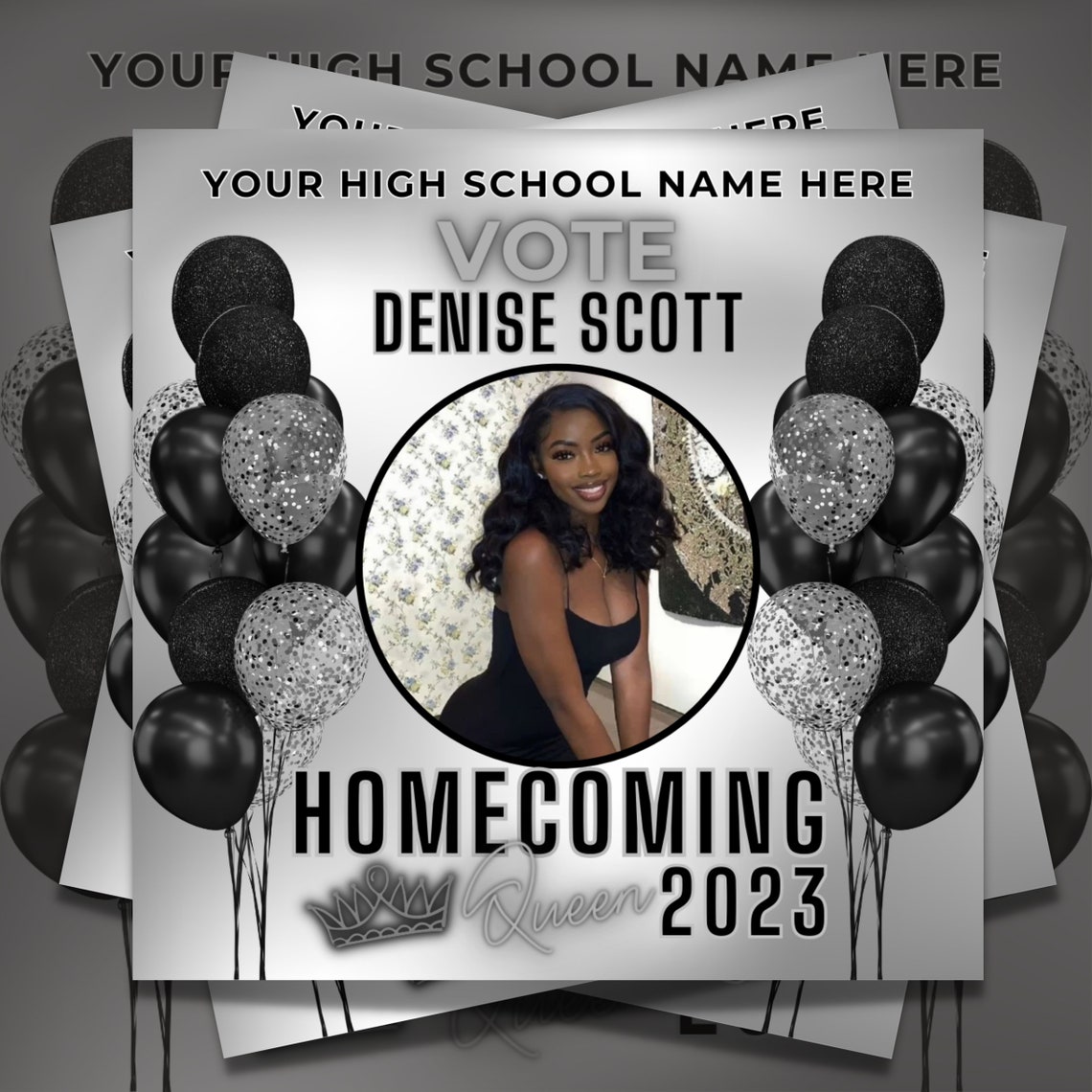 Editable Homecoming Vote for Me Flyer Canva Flyer Template Beauty Queen ...