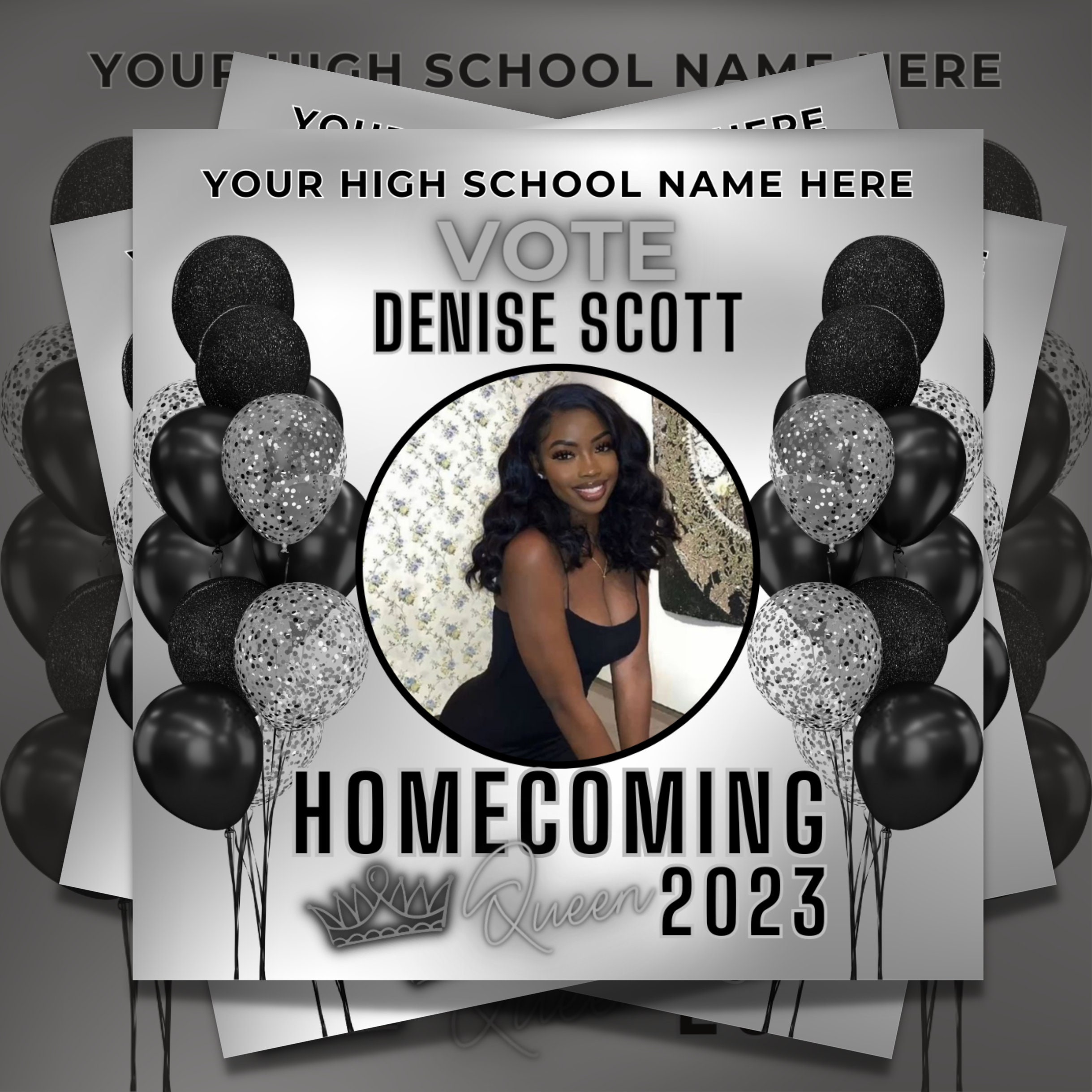 Editable Homecoming Vote for Me Flyer Canva Flyer Template Beauty Queen ...