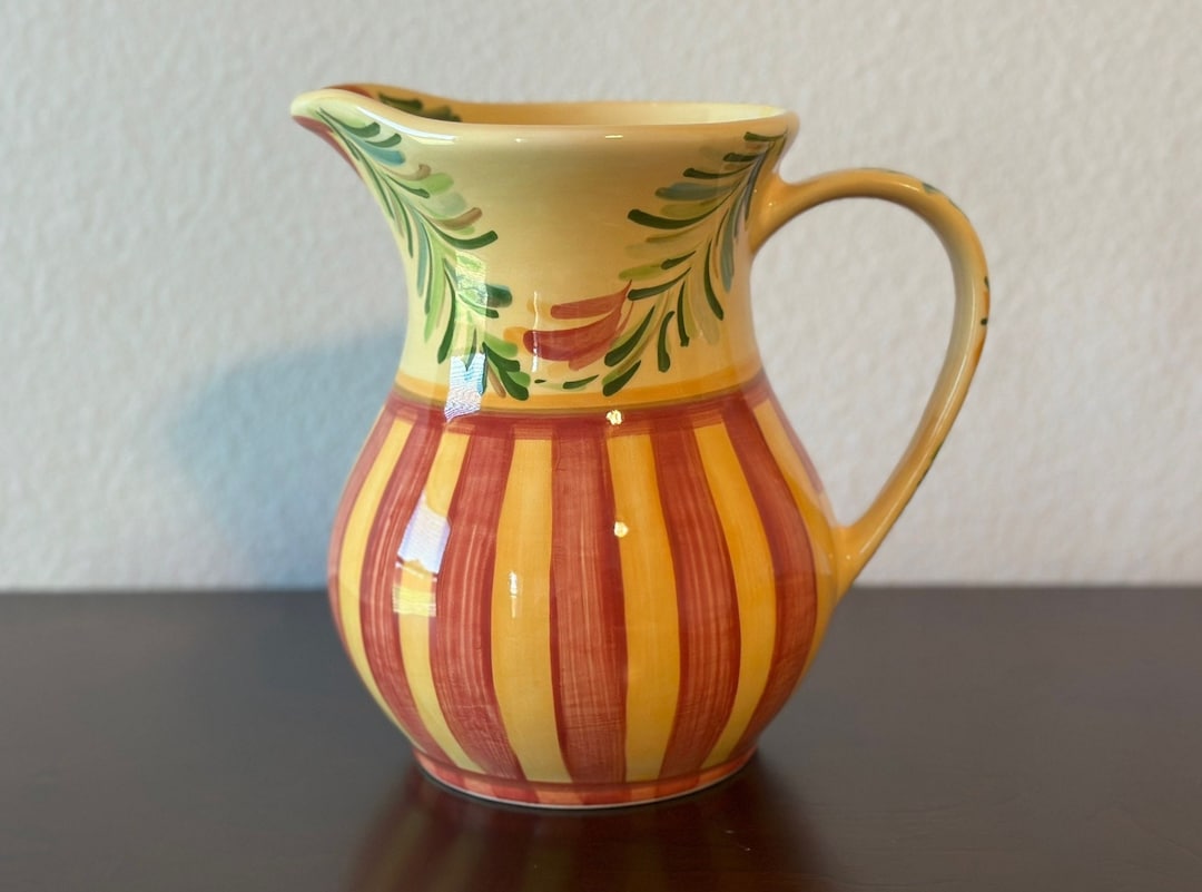 Vintage Gail Pittman Sienna Pottery Pitcher - Etsy