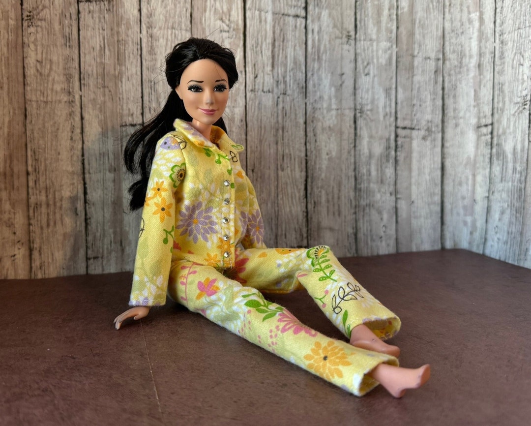 Handmade Fashion Doll Clothes. Flannel Pajamas for Dolls. - Etsy