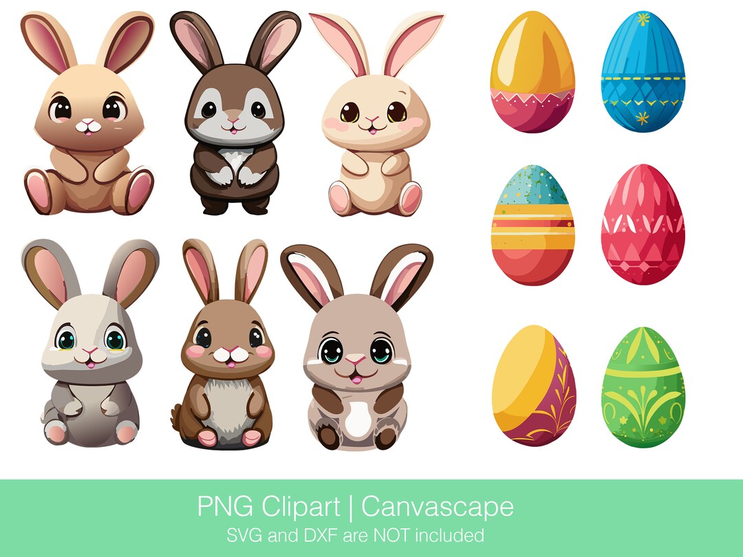 Easter Clipart, Bunnies, Digital Paper Craft, Animals Collection ...