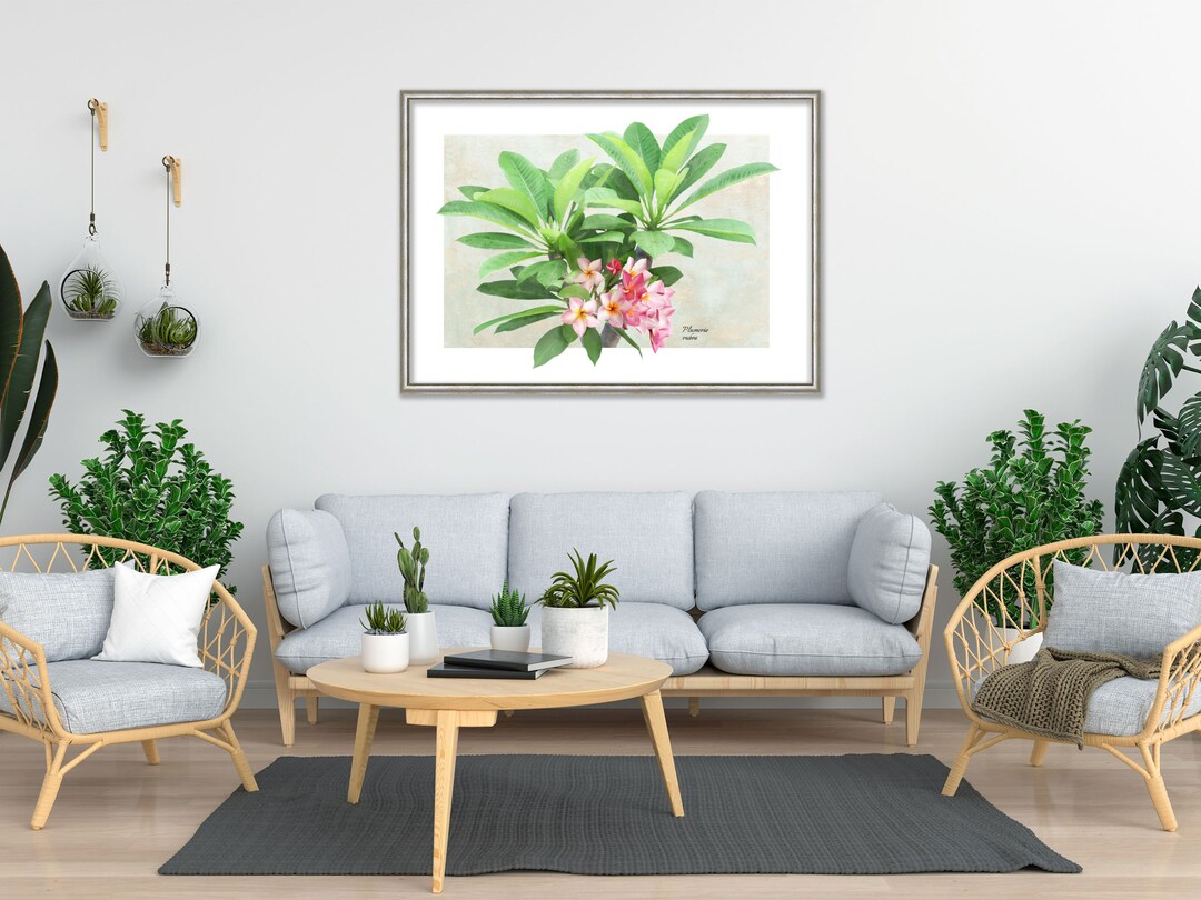Frangipani Print, Plumeria Print, Botanical Wall Art, Instant Download ...